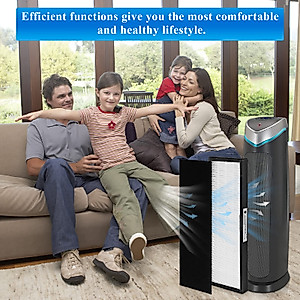 XIMOON FLT4825 HEPA Filter B Replacement GermGuardian AC4825 AC4825E AC4850PT FLT4800 AC4300 AC4800 AC4900 AC4900CA AC4820 For PureGuardian AP2200CA Activated Carbon Pre-Filters - 4 Pack
