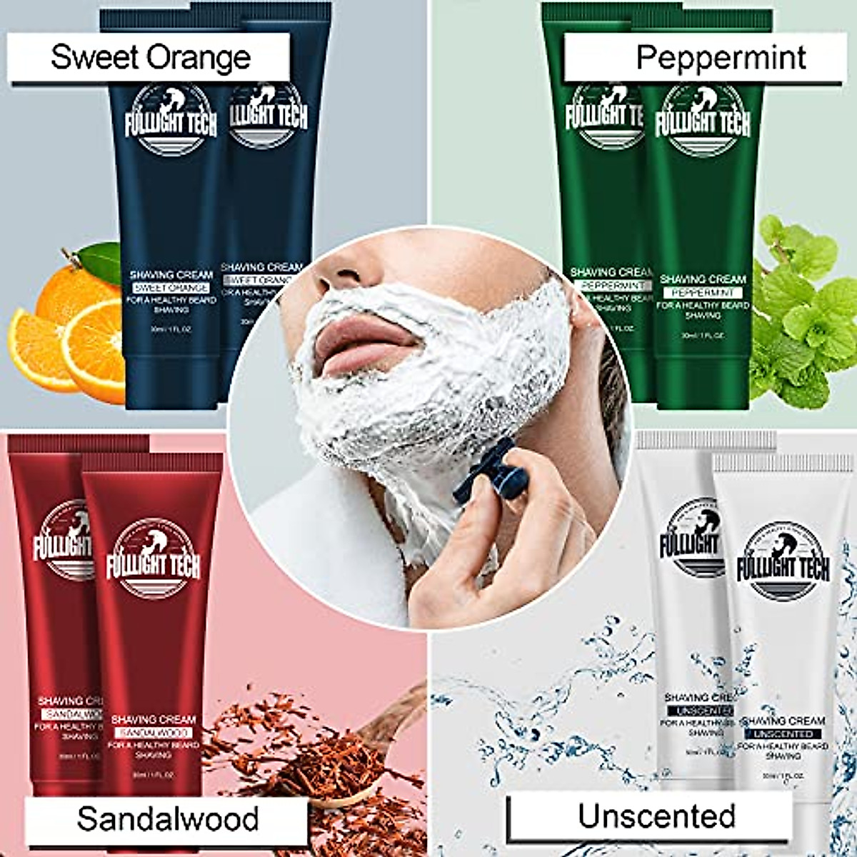 Shaving Cream,Travel Shave Cream Gift Set Close Shave Luxury Mens Shaving Cream Kit Unique Gift for Christmas Stocking Stuffers Birthday Gifts for Men Him Dad Adult Husband Boyfriend