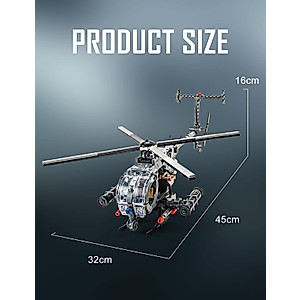 SEMKY Military Series AH-6 Helicopter Little Birds Air Force Building Block Set (523 Pieces) -Building and Military Toys Gifts for Kid and Adult