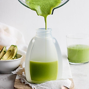 Reusable Silicone Food Pouch for Baby and Toddlers, Squeezable Pouch, Squeeze Pouch, Easy Clean Silicone Pouch for Pre-K and School, Homemade Baby Food Storage, 4oz (Orange-Green-White 3 Pack)