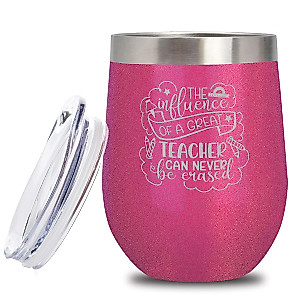 Bad Bananas Teacher Gifts for Women - 12 oz Insulated Wine or Coffee Tumbler With Lid - Teacher's Week Gifts, End of Year Appreciation Thank You Gift Ideas from Student