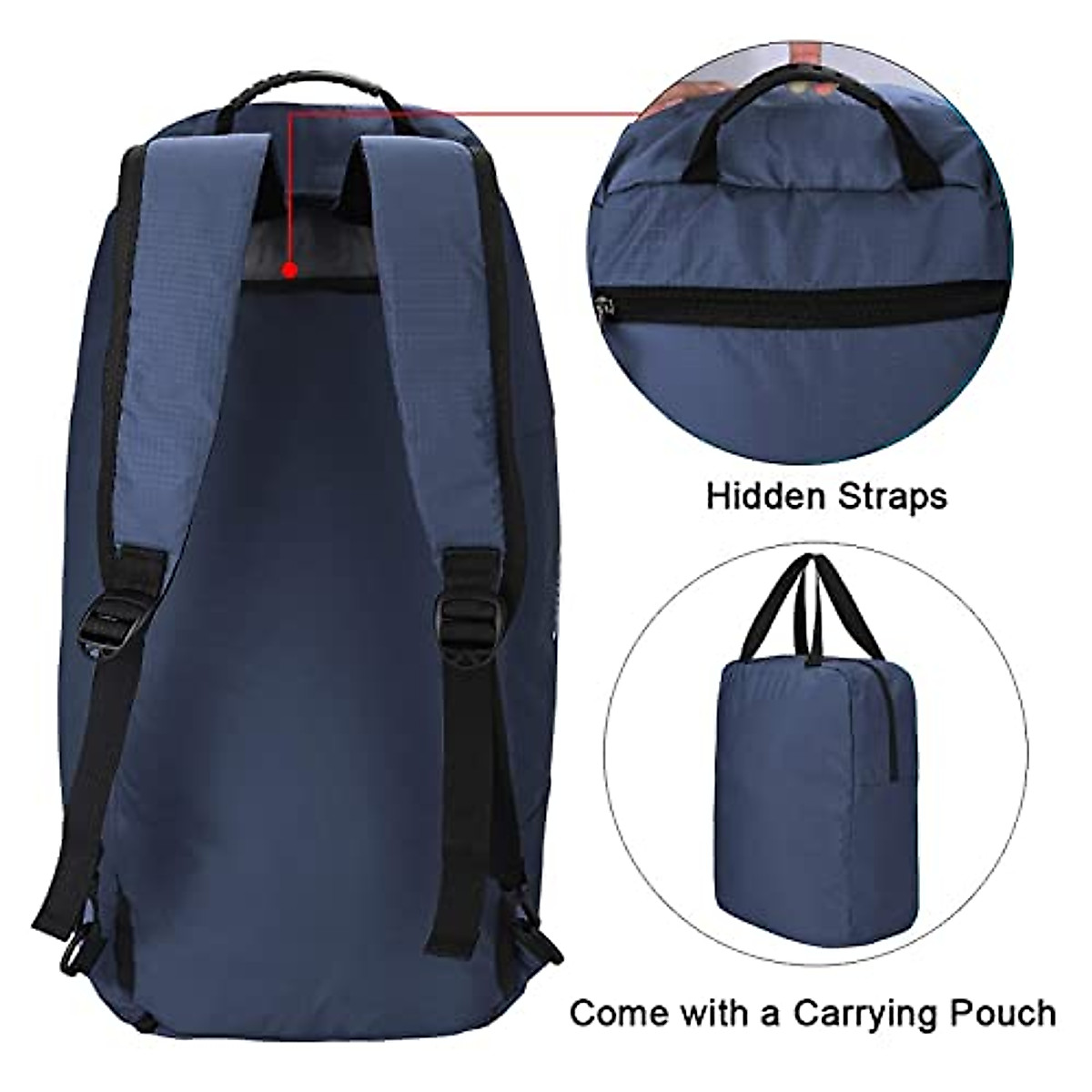 G4Free 40L 3-Way Duffle Bag Backpack Gym Bag for Men Women Sports Duffel Bag with Shoe Compartment Travel Backpack Luggage