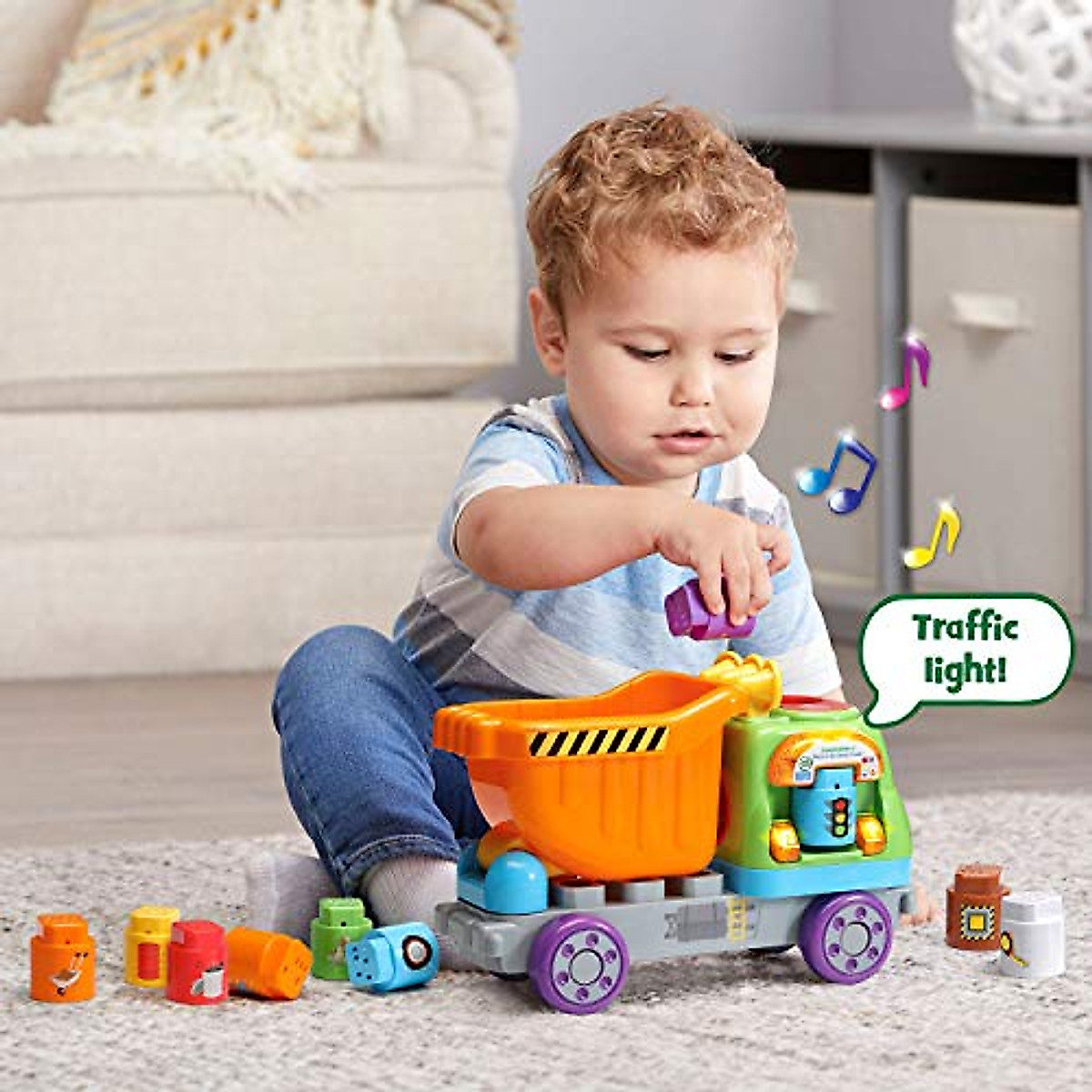 LeapFrog LeapBuilders Store and Go Dump Truck, Multicolor