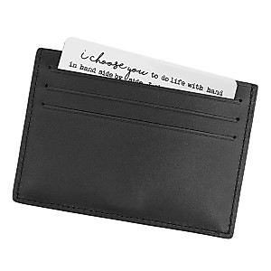 I Choose You Metal Wallet Insert Card, Engraved Gift for Him, Pocket Keepsake, Husband Gift, Anniversary Gift for Men, Wedding Anniversary Gift for Husband, Gifts for Him (Silver)