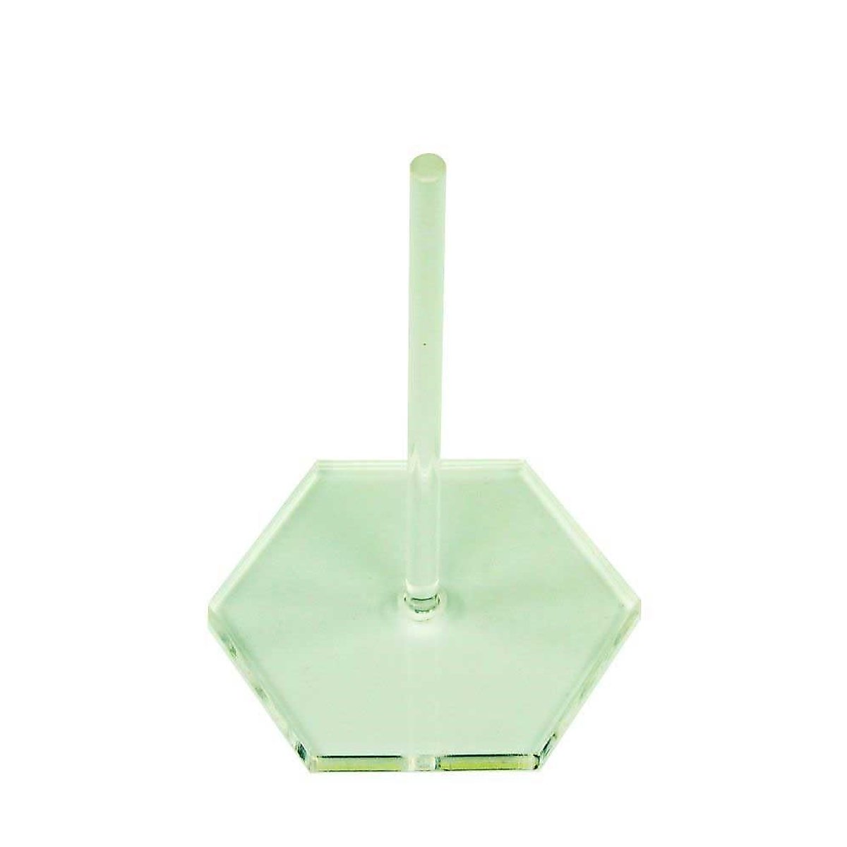 LITKO Acrylic Flight Stands | Hexagon | 3mm Clear Hexagonal Flight Base with Flight Peg (2.5-inch)