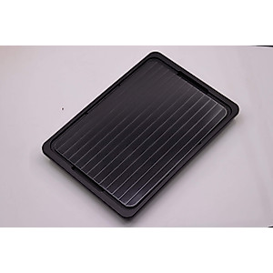 Duck Retail Defrosting Tray | Thawing Plate for Fast defrosting of Frozen Foods | Premium Quality Defrost Tray | with Bonus Drip Tray| Extra Thick (4mm) Non-Stick