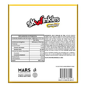 Lucas Skwinkles Pineapple - Tamarind Filled Flavored Sweet & Sour Candy Strips, 0.92oz - 12 Pieces for Treats, Fruit, Parties, Piñatas