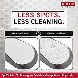 Delta Faucet Mandara Double Towel Hook, SpotShield Brushed Nickel , Bathroom Accessories, 76235-BN