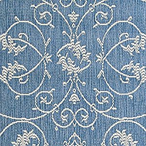 Couristan Recife Veranda Indoor/Outdoor Rug Champagne/Blue, 2'3" x 7'10" RUNNER