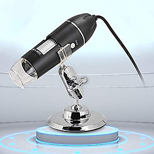 USB Microscope,1600X Digital Electron Microscope USB Video Camera 2MP 1600x1200 with 8 LED,High Speed DSP,Macro Lens,8 LED Magnification Endoscope Camera