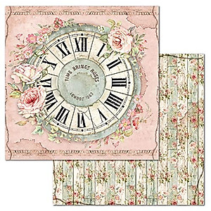 STAMPERIA INTERNATIONAL, KFT PAPER PAD 8X8 10PK HOUSE ROSE, 20.3 x 20.3 (8" x 8"), Multicoloured