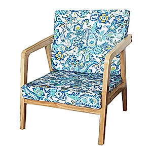 EHouseHome Patio Chair Seat Cushion Covers,Washable UV Resistant Slip Covers Replacement,Waterproof Outdoor Furniture Cushion Pillow Seat Cover for Couch,Garden,Sofa,22"×22"×4"(4 Covers Only,Paisey)