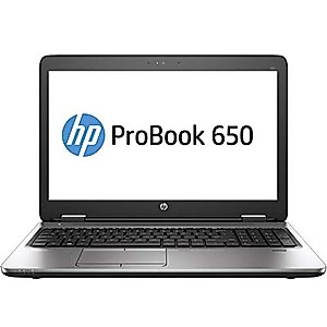 HP 15.6" Laptop ProBook 650 G2, Intel Core 6300U, 8GB RAM, 256GB SSD, Windows 10 Pro 64-bit - 7VJ87UT#ABA