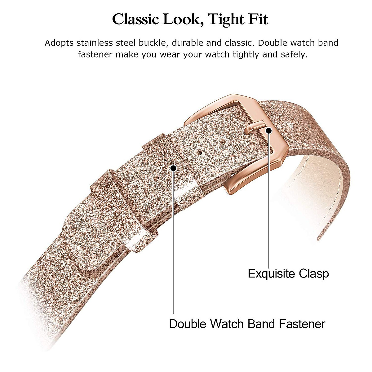 SWEES Compatible for Samsung Galaxy Watch 5 Band 40mm 44mm / Galaxy Watch 5 Pro Band 45mm / Galaxy Watch 4 Band, 20mm Slim Thin Genuine Leather Replacement Bands for Galaxy Watch 4 Classic Women Men