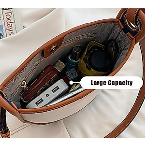 Large Vegan Leather Shoulder Bag for Women, Designer Hobo Bag Crossbody Purse Adjustable Strap (Medium)