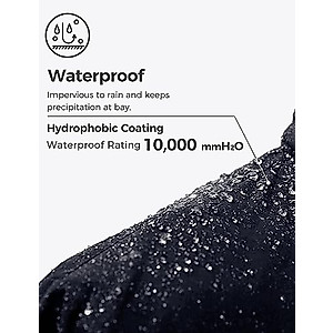 wantdo Men's Winter Mountain Sports Waterproof Lightweight Outdoor Windbreaker Ski Jacket White & Black M