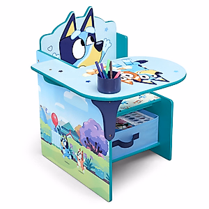Delta Children Bluey Chair Desk with Storage Bin - Greenguard Gold Certified, Blue