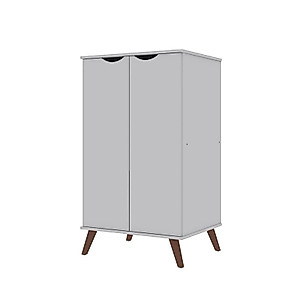 Manhattan Comfort Hampton Modern Contemporary Entryway 4 Shelves Shoe Closet, 26.77", White