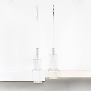 Richards Acrylic Closet Shelf Divider and Separator 4 Pack- Great for Storage and Organization in Bedroom, Bathroom, Kitchen and Office Shelves, Clear