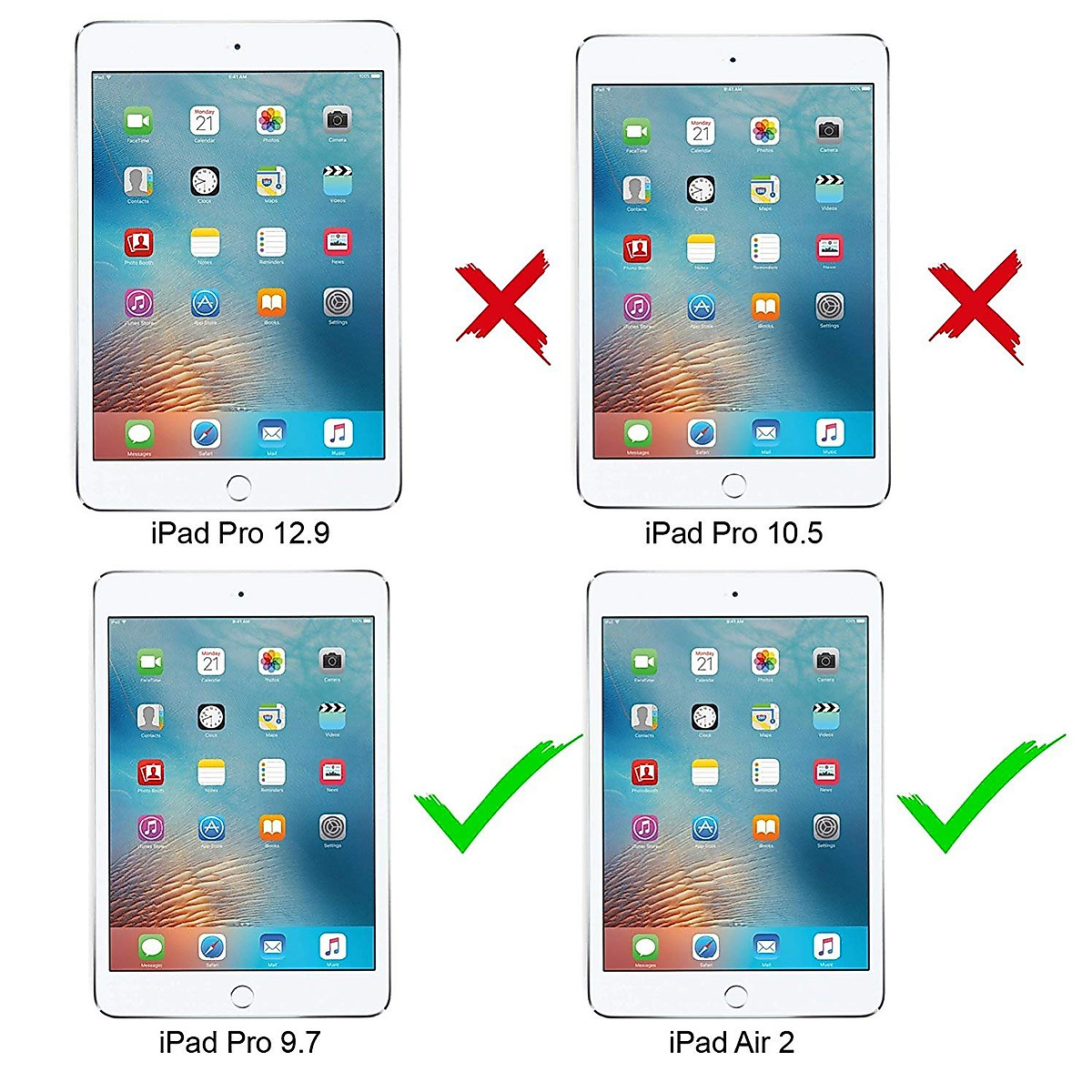 AICase iPad Pro 9.7/iPad Air 2 2014 IP68 Waterproof, 360 Degree All Round Protective Ultra SlimDust/Snow Proof with Lanyard