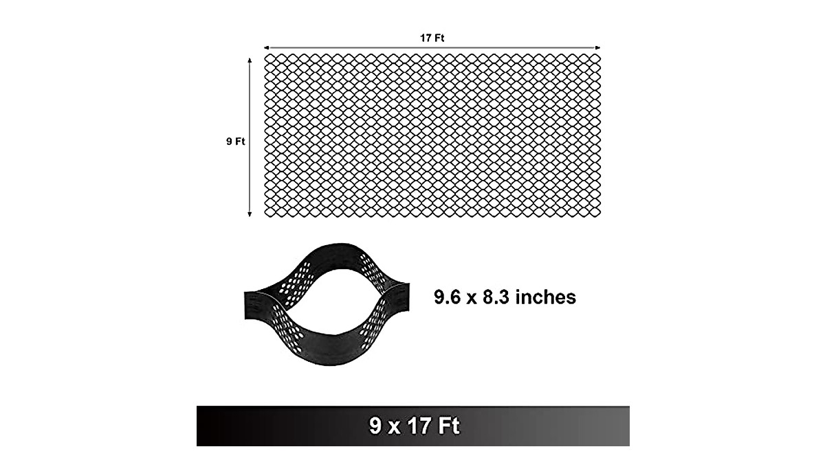 Suninlife Geo Grid Ground Grid 4" Thick Geo Cell Grid 9 x 17 Ft Ground ...