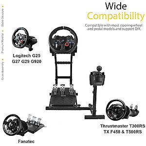 Marada Pro Racing Wheel Simulator Stand Support with V2 Stand Up Support for G29, G27 and G25 Racing Wheel Stand without Wheel, Shifter and Pedals