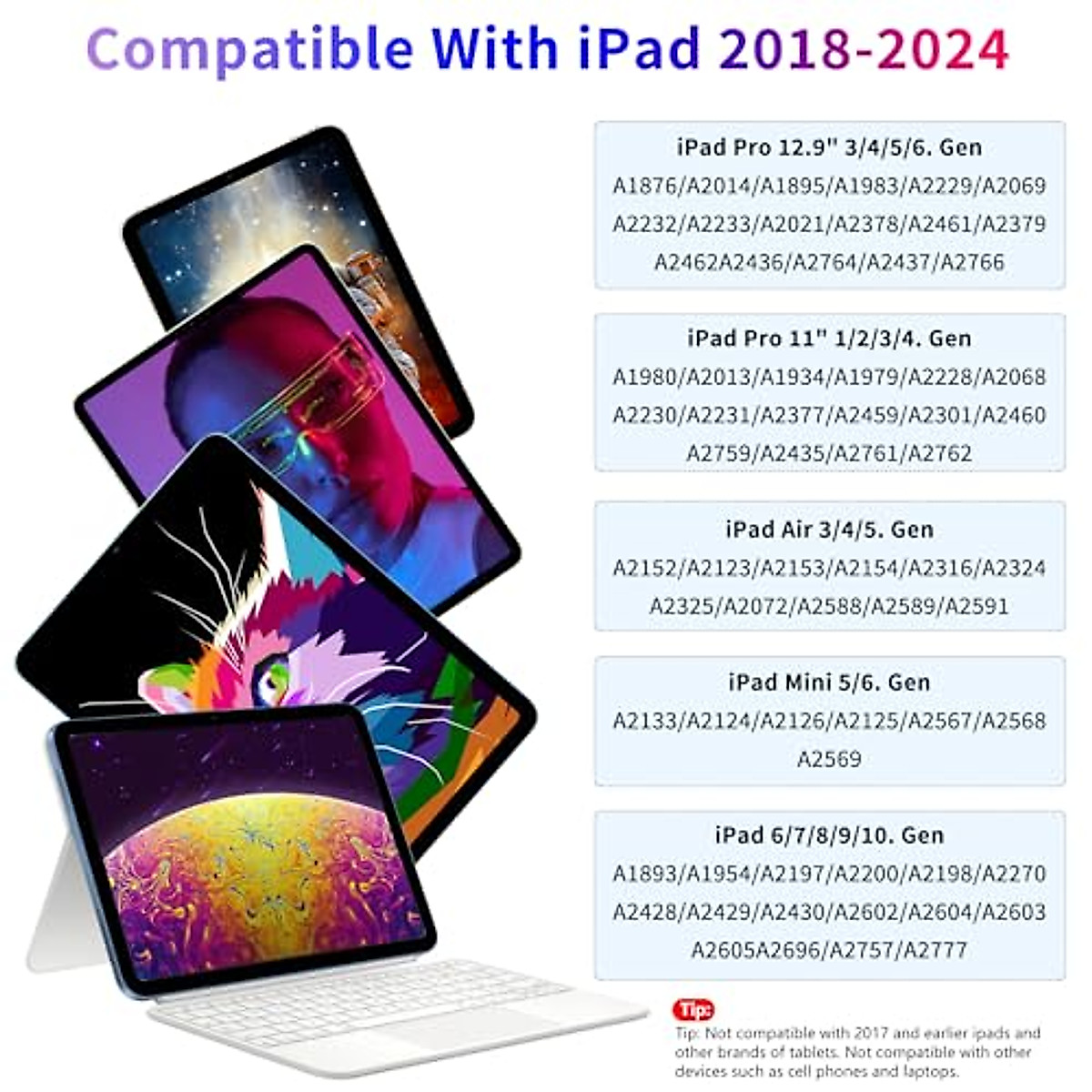 Pencil 1st Generation for iPad (USB-C 10 Min Quick Charge), Professional Student Pencil for iPad with Palm Rejection & Tlit, Stylus Pen for iPad 6-10, Air 3-5, Mini 5-6, Pro 12.9" 3-6, 11" 1-4