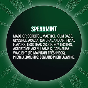 Eclipse Spearmint Sugarfree Gum, 60 Count (Pack of 4)
