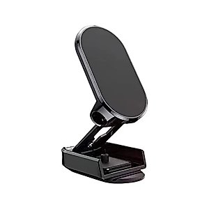 LUOBO Alloy Folding Magnetic Car Phone Holder, 2023 New Magnetic Phone Holder for Car, Magnetic 360° Car Phone Holder Stand Dashboard Folding Bracket Universal (Black)