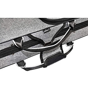 adm 4/4 Full Size Violin Case Oblong Violin Hard Case with Built-in Hygrometer,Super Lightweight Portable with Carrying Straps