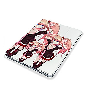 Cute Anime Kawaii Girl Pink case Compatible with iPad Mini Air Pro 7.9 8.3 9.7 10.2 10.9 11 12.9 inch Pattern Cover New 2022 2021 Trifold Stand 3 4 5 6 7 8 9 Generation 539 (9.7" Air 1/2)