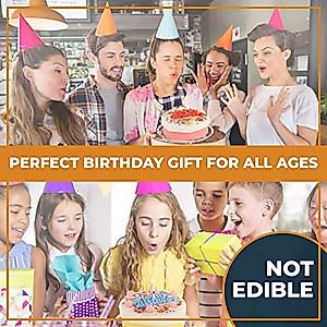 Happy Birthday Gift Cake Candle - Beautiful Cute Cool 10 oz Bday Scented Candle ~ Looks Like a Real Cake ~ Presented in a Stylish Gift Box ~ 100% Soy Wax (Does Not Include Glass Tray)