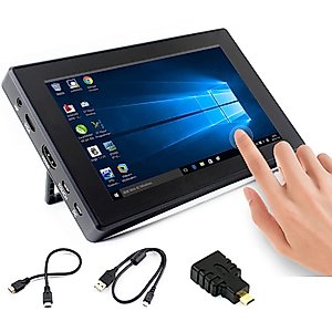 waveshare 7" IPS Display LCD Capacitive Touch Screen Monitor 1024x600 Resolution HDMI/VGA Port, for Raspberry Pi 4B/3B+/3B/2B/A+/Zero W/WH/Jetson Nano/Banana Pi/Windows 10/8.1/8/7