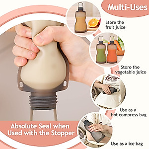 haakaa Breastmilk Storage Bags, Silicone Breast Milk Freezer Storage Bags for Breastfeeding, Breast Feeding Essential for The Pump, 1 Pack