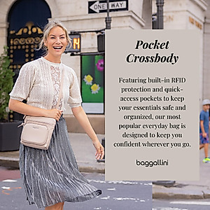 Baggallini womens Pocket With Rfid Crossbody Bags, Beach, One Size US