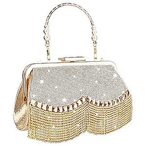 Evening Bag,Rhinestone Purse Sparkly Bag Silver Diamond Purses for Women 2023 Upgrade Evening Party Club Wedding Prom Rhinestone Handbag Hobo Bag Valentines Day Gifts for Her Wife