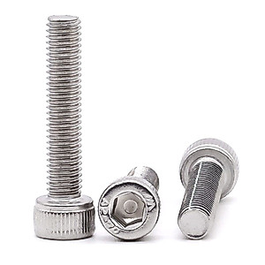 50pcs M5-0.8 x 35mm Socket Head Cap Screws, 18/8 Stainless Steel 304, Fully Threaded Hex Drive Screws, Corrosion-Resistant, High Strength, for Machinery, Furniture, 3D Printing and More