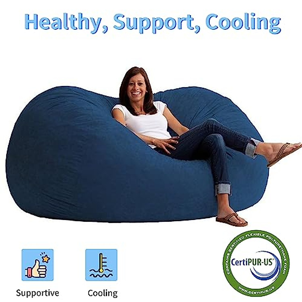 Hem Dgpsy 5lbs Shredded Gel Memory Foam Filler for Bean Bag Chair, Memory Foam Stuffing for Cooling Pillow, Couch, Pouf Beanbag Chair, Dog Bed, Cushion, Art Crafts
