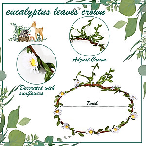 Xinnun 4 Pieces Safari Jungle Mom to Be Sash, Jungle Animals Baby Shower Sash Mom to Be Corsage with Leaf Crown Dad to Be Corsage Set Safari Theme Baby Shower Party Favors for Gender Reveal