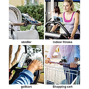 EWA Bike Phone Holder, Motorcycle Phone Mount Magnetic Bicycle Handlebar Cell Phone Clamp Compatible with MagSafe and iPhone 14 13 Pro Max Mini for Indoor Cycling,Treadmill,Spin Bike,Elliptical