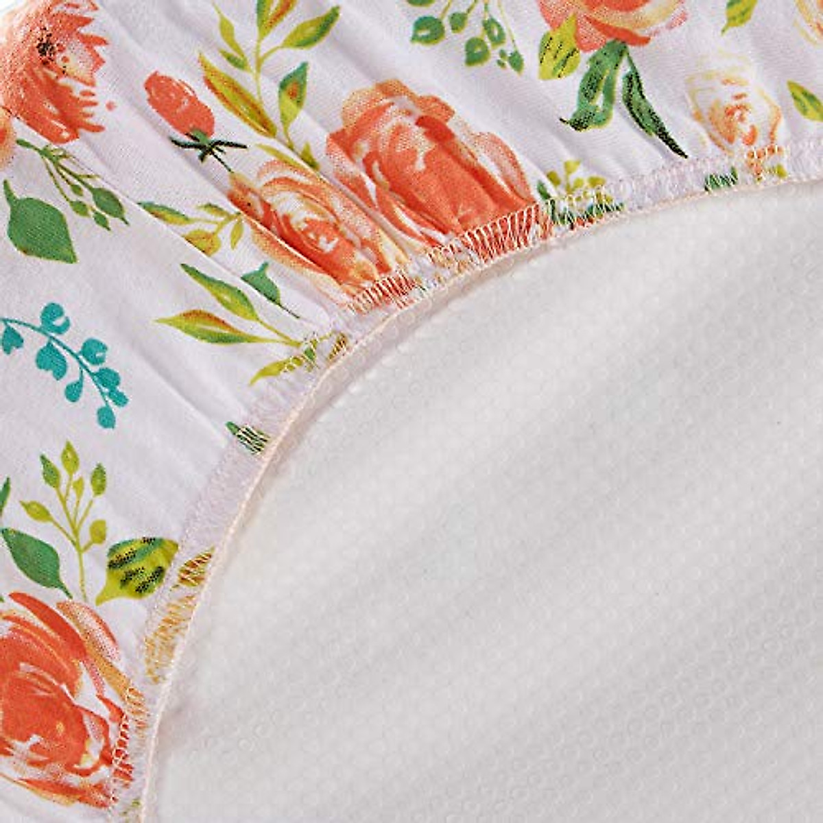 Changing Pad Covers, LNGLAT 2-Pack Cotton Cradle Sheets for Baby Girls, Fit Standard Contoured Ultra Soft Cozy Changing Table Pads