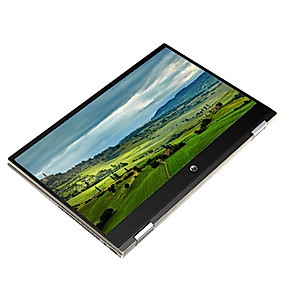 HP Pavilion 14 FHD Spin 2-in-1 Convertible Touchscreen Laptop, 2023 Newest Upgrade, Intel Core i5-1135G7, 8GB RAM, 256GB SSD, HDMI, FP Reader, Wins 11, School & Business Ready, ROKC HDMI Cable, Gold