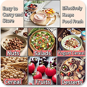 JDPNJSI Airtight Overnight Oats Containers with Lids and Spoons - Perfect for Meal Prep and Breakfast on the Go - Clear containers Keep Food Fresh and Visible