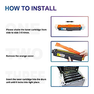 Shidono Compatible Toner Cartridge Replacement for Brother TN221 TN225 TN-221 TN-225 Fits with MFC-9130CW/HL-3170CDW/HL-3180CDW/HL-3140CW/MFC-9340CDW/9330CDW Printer,[4-Pack,Black/Cyan/Yellow/Magenta]
