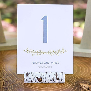 WEDDINGSTAR Faux Birch Log Card Holders (6)