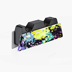 PlayVital Watercolour Splash Full Set Skin Decal for ps5 Console Digital Edition, Sticker Vinyl Decal Cover for ps5 Controller & Charging Station & Headset & Media Remote