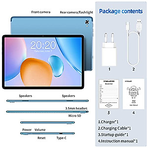 TECLAST Android 12 Tablet 10 inch, Tablets P30S 4GB RAM+64GB ROM(TF 1TB), 8-Core Processor 2.0GHz, 2.4G&5G WiFi Tablet, Face Recognition, Dual Cameras, BT5.0, GPS, Google GMS Certified