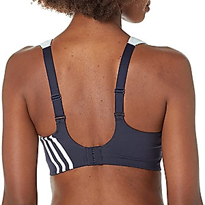 adidas Women's TLRD Impact Training High Support Bra, Ink/Almost Blue/Almost Yellow/White, XX-Small D