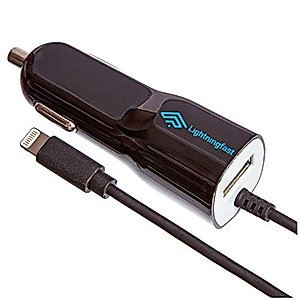 Apple Certified iPhone Car Charger Adapter - 3.1a Rapid Power - for Car Charger iPhone 14 Car Charger Pro Max Plus 13 Mini 12 11 X - Lightning Cable & USB Dual Charge - Wireless Car Accessories