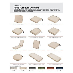 Classic Accessories Montlake FadeSafe Water-Resistant 19 x 19 x 3 Inch Square Outdoor Seat Cushion Slip Cover, Patio Furniture Chair Cushion Cover, Antique Beige, Patio Furniture Cushion Covers